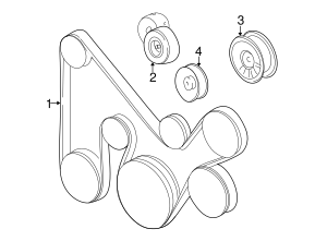 2001-2006 Mitsubishi Montero Serpentine Belt MN183597 | Mitsubishi ...
