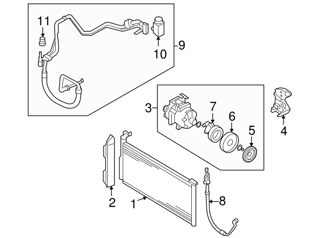2006-2009 Kia Optima Expansion Valve 97626-2G000 | QuirkParts