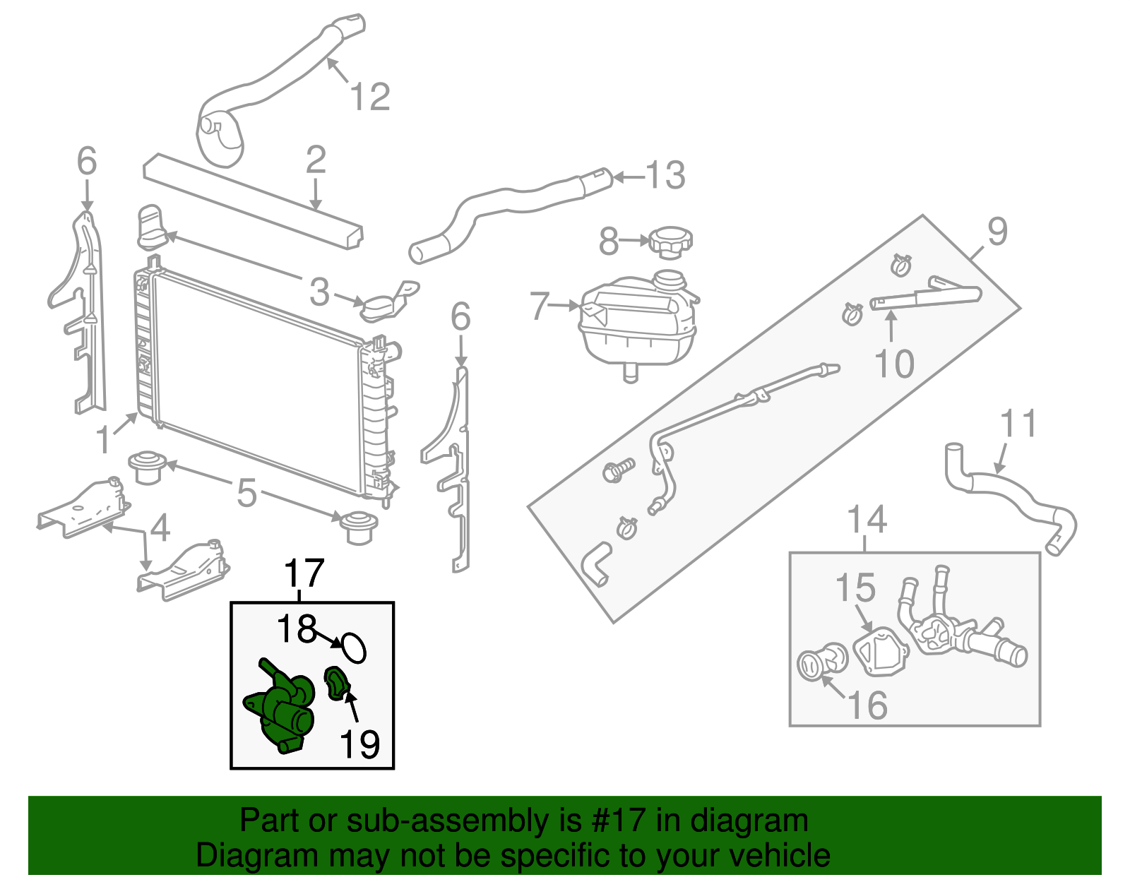 19434287 - Water Outlet - 2007-2016 GM | World Parts Direct
