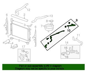 2007-2012 GM Engine Coolant Air Bleed Pipe 12636467 | GMPartsDirect.com