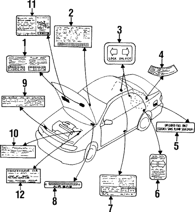 1997 Mazda Protege Emission Label BG1P-69-036 | Florida Mazda Parts
