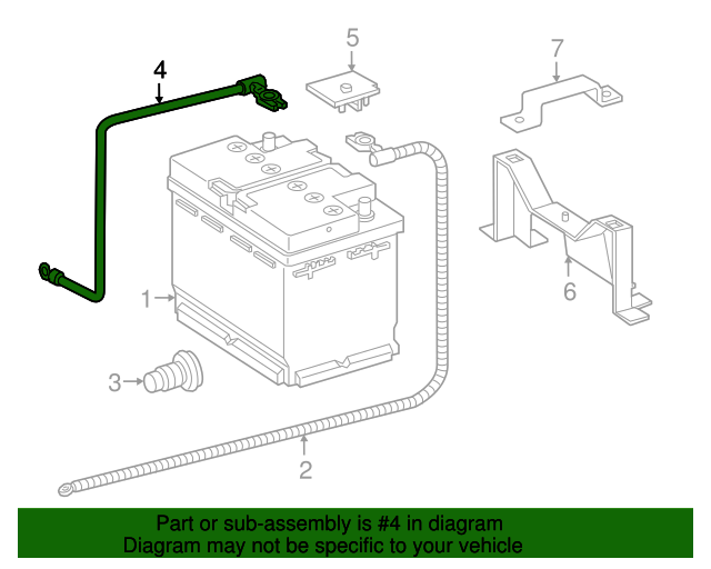 463-540-07-41 - Negative Cable 2002-2015 Mercedes-Benz | Mercedes-Benz ...
