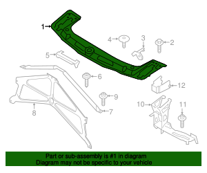 2014-2021 BMW Upper Tie Bar 51-64-7-294-928 | BMWPartsDirect.com