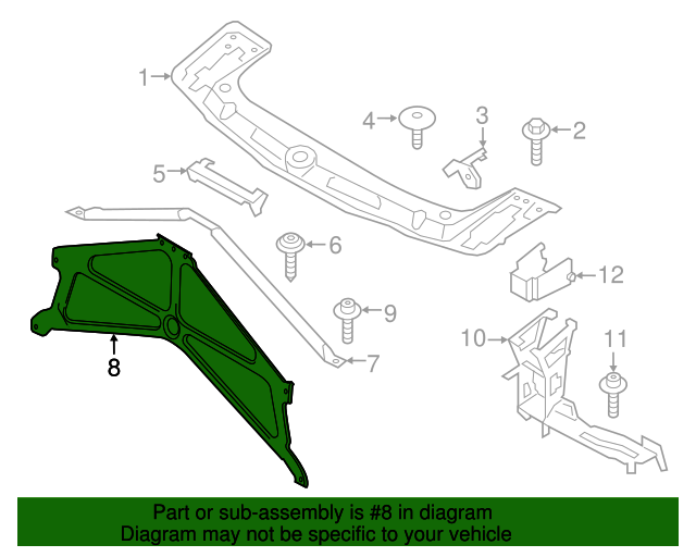 Genuine BMW 51-64-8-054-327 | Front Brace | FREE Shipping on Most ...