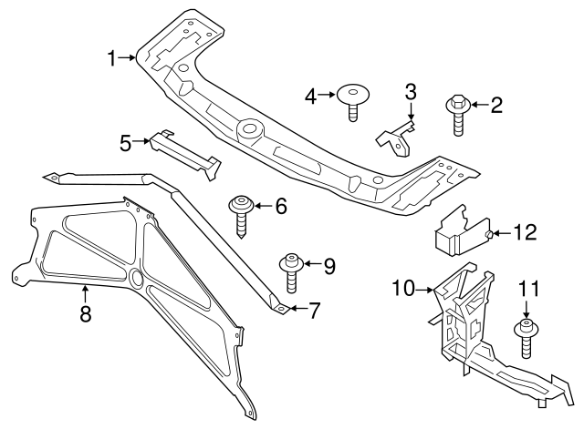 51647294928 - 2014-2021 BMW Upper Tie Bar (51-64-7-294-928) | BMW of ...