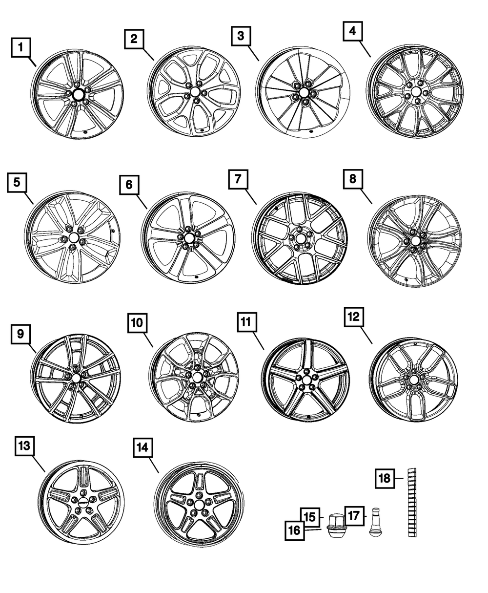2013-2019 Dodge Wheel, Alloy 68214367AA | Mopar eStore