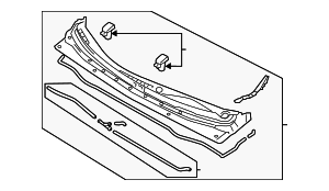 86150-1M000 - Cowl Grille 2010-2013 Kia | Kia.Parts Store