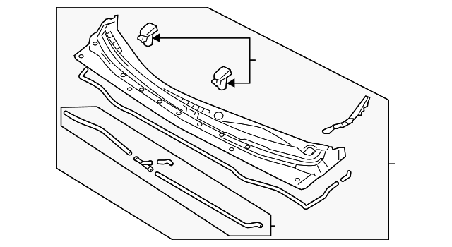 86150-1M000 - Cowl Grille 2010-2013 Kia | Kia.Parts Store