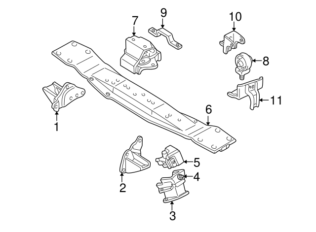 1991-1999 Mitsubishi Trans Mount MB581845 | Mitsubishi Parts Warehouse ...