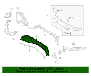 2012-2016 Porsche Panamera Plenum Panel 970-572-411-01 | OEM Parts Online