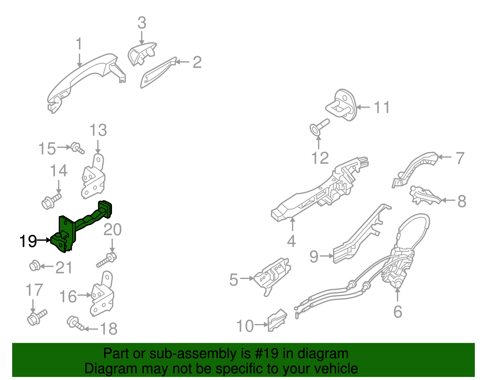 Hyundai - 79490-C1010 - Door Check - 2015-2019 Hyundai Sonata | OEM ...