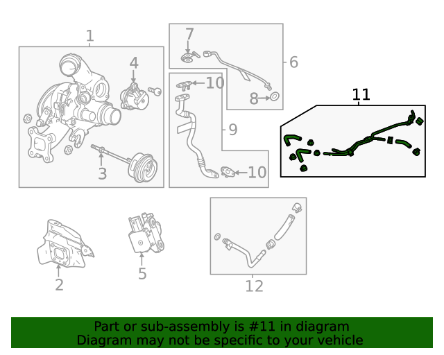 2020-2023 GM Turbocharger Coolant Return Pipe 55515820 | Karl Kustoms ...