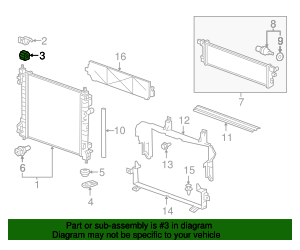 2014-2016 Chevrolet Spark EV Radiator Upper Insulator 22960945 ...