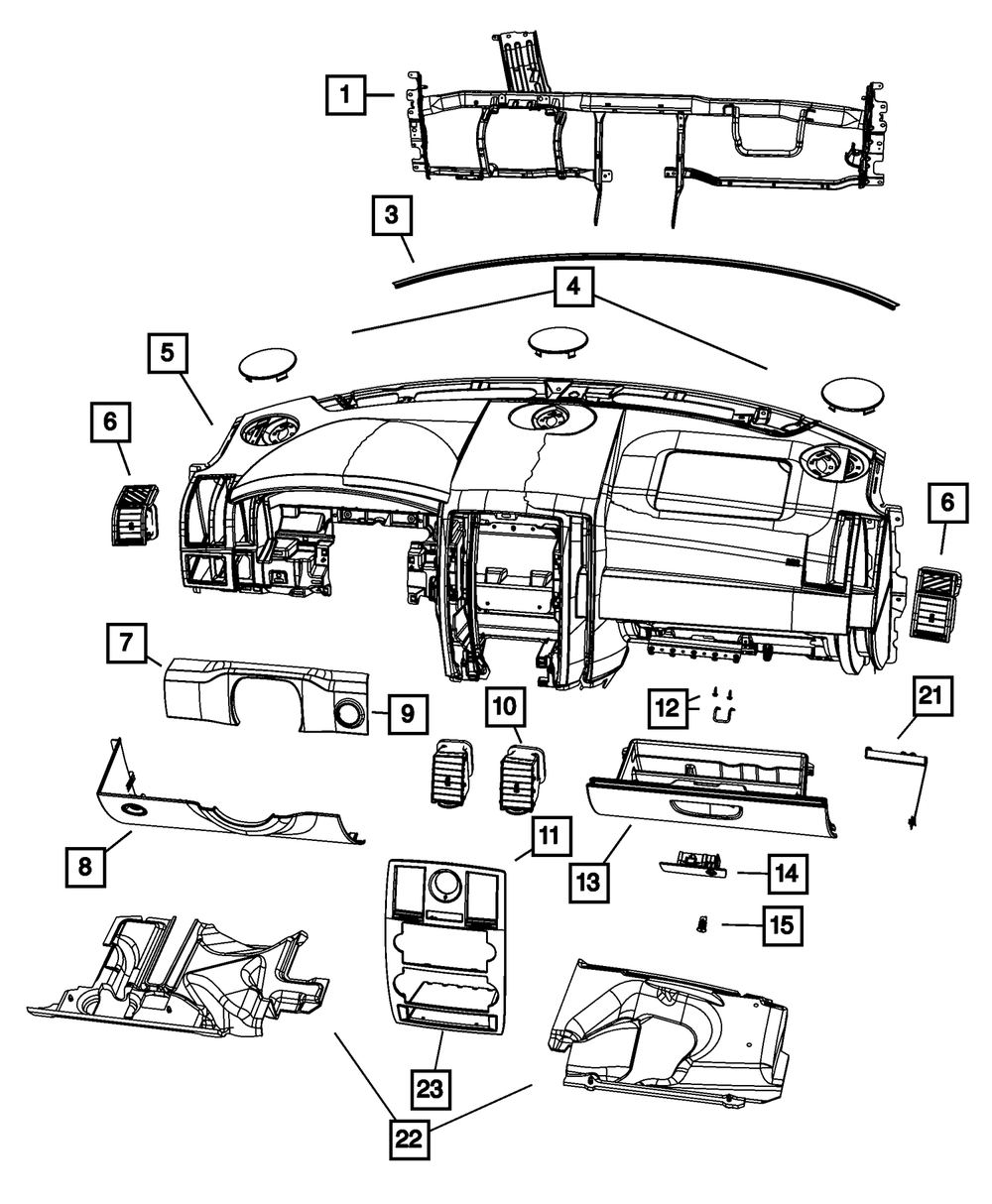2004-2008 Mopar Ignition Key Cylinder Trim Ring UZ94DX9AB | My Mopar Parts