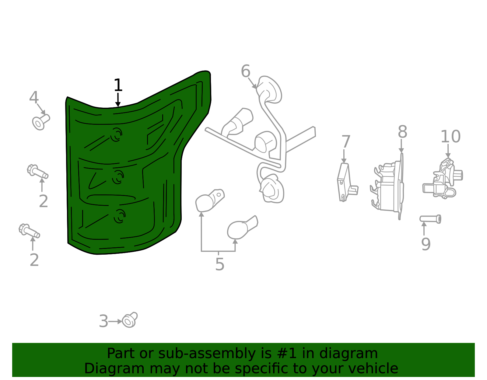 2021-2025 Ford F-150 Tail Lamp Assembly ML3Z-13405-C | OEM Parts Online