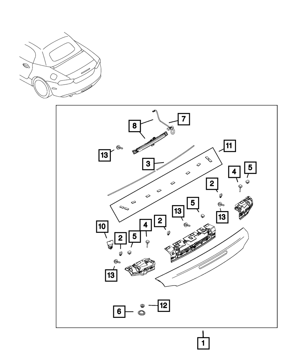 2017-2019 Fiat 124 Spider Rear Spoiler 6JU71RDFAA | Mopar eStore