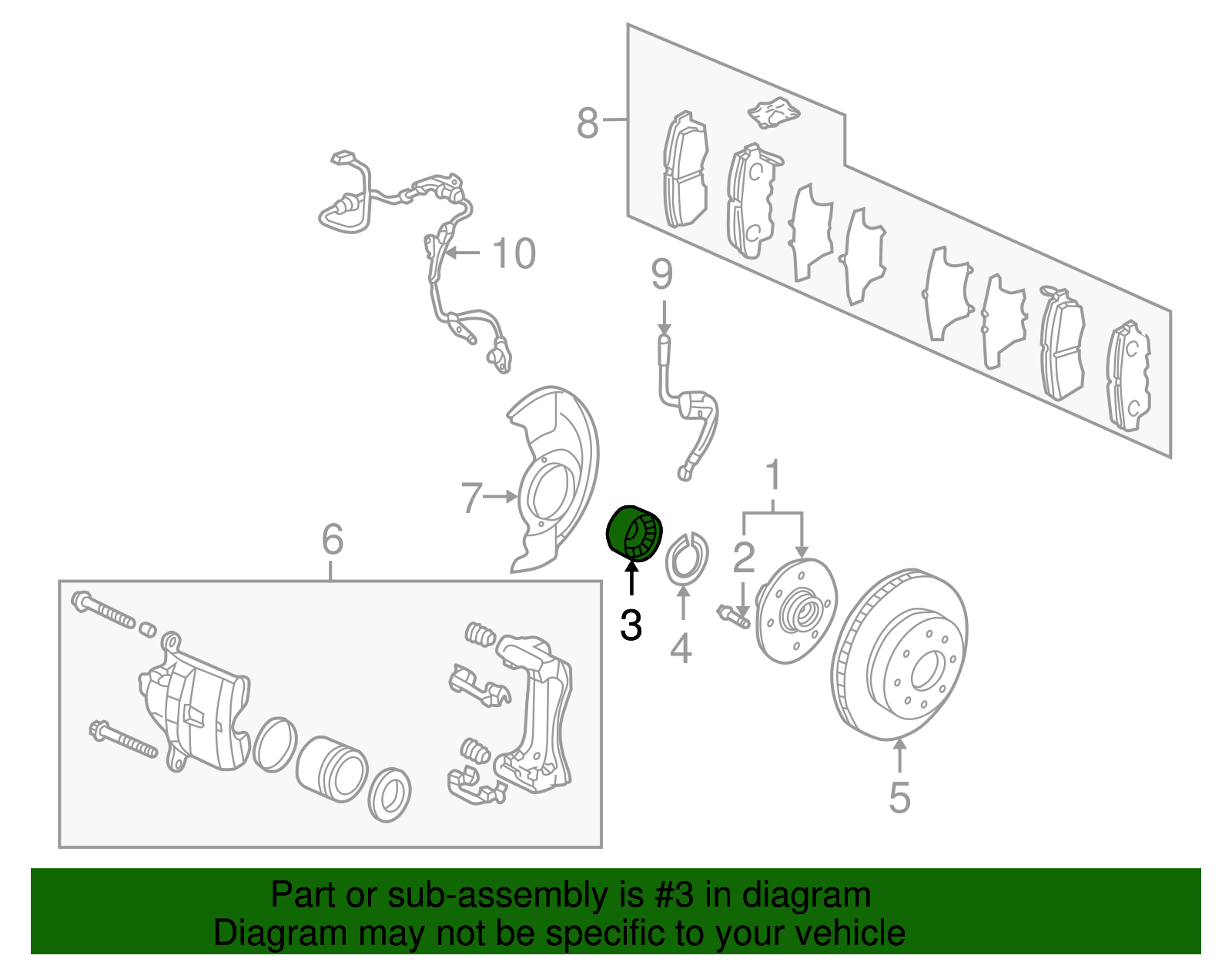 17358-TZ5-A00 - Bearing | Genuine Honda Parts
