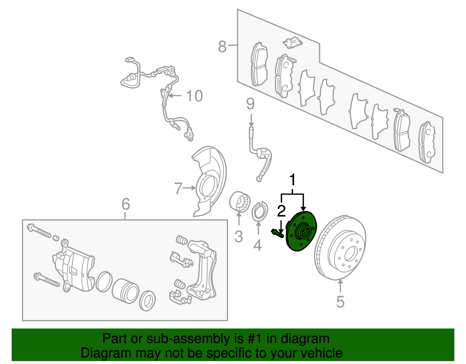 44600-SDA-A00 - 2003-2015 Honda - Hub Assembly Front | Genuine Honda Parts