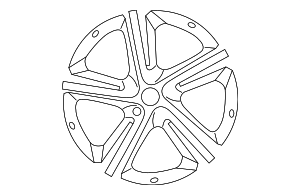 Jaguar OEM Alloy Wheel-20" Style 5031, 5 Split-Spoke Part# T4A39348 ...