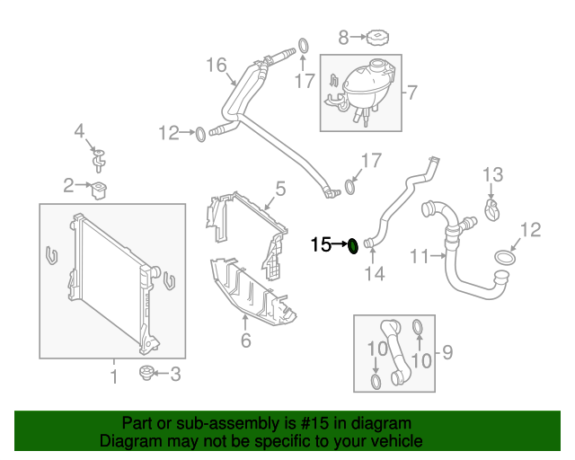 026-997-69-45 - Engine Coolant Overflow Hose O-Ring 2012-2016 Mercedes ...