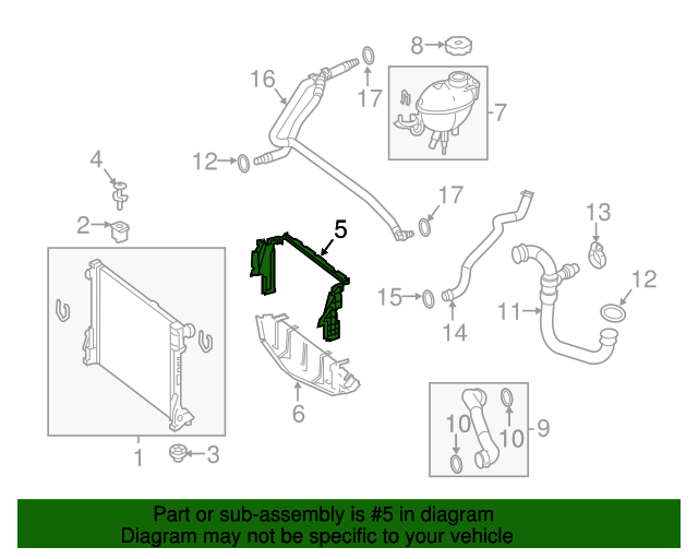204-505-22-30 - Upper Baffle 2012-2015 Mercedes-Benz C 63 AMG ...