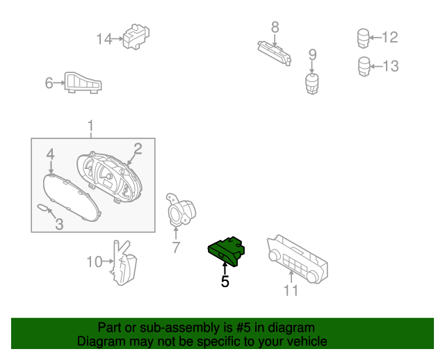 93790-3W020DC8 - Hazard Switch 2014-2016 Kia Sportage | Kia.Parts Store