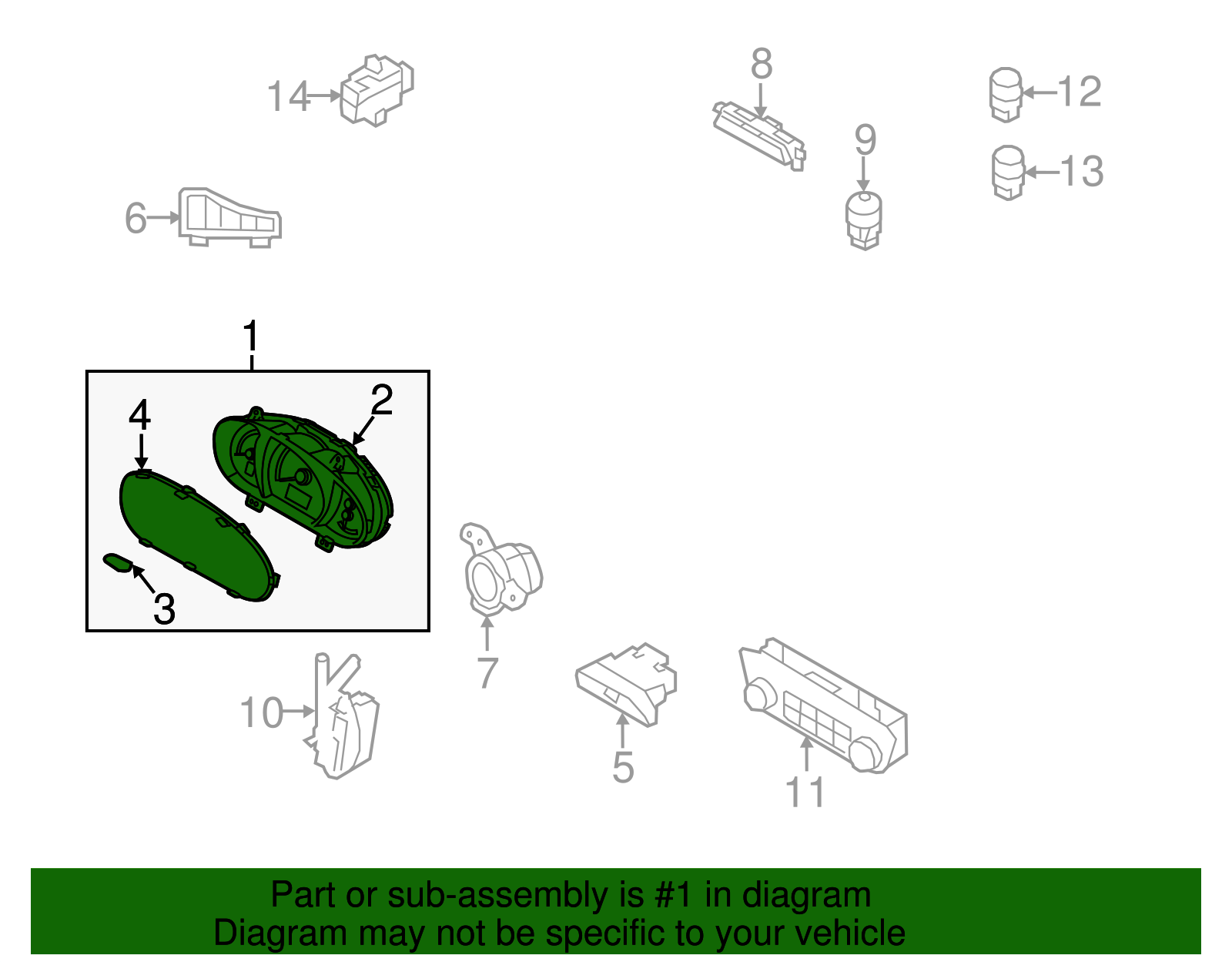94021-3W020 - Cluster Assembly 2014-2017 Kia Sportage | Kia.Parts Store