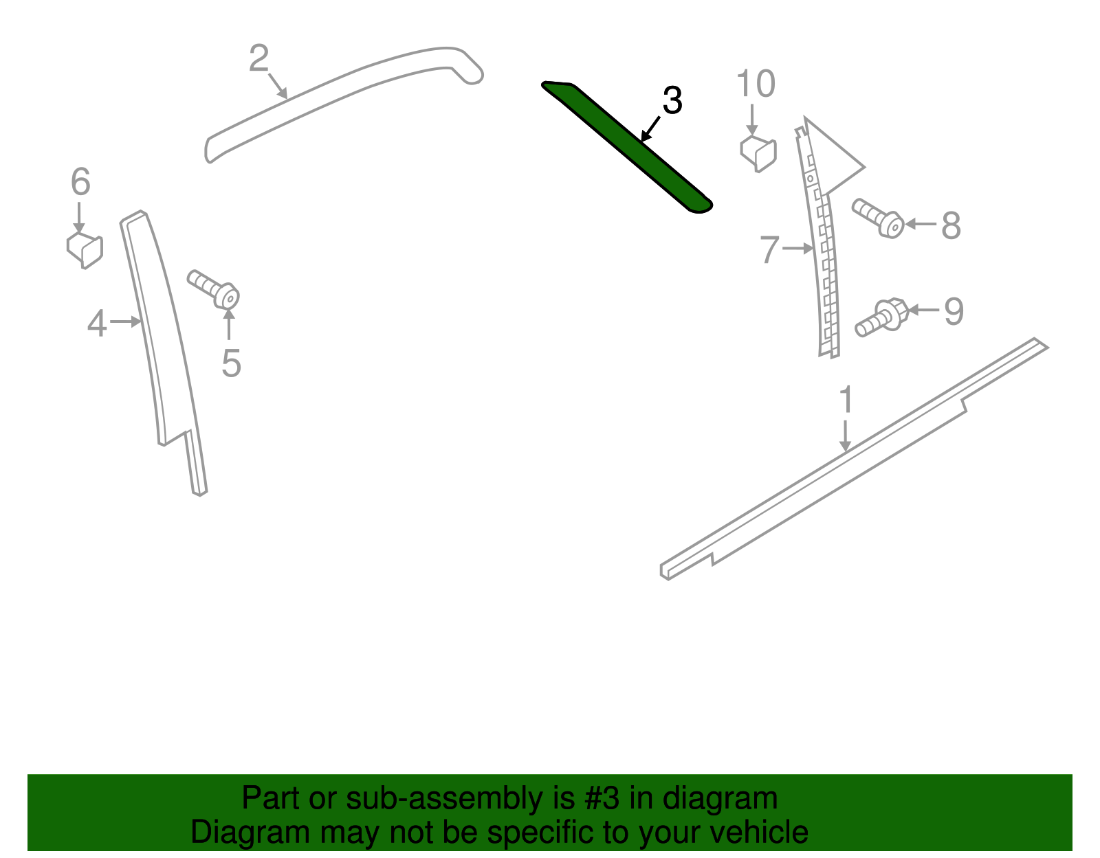 2015-2018 Audi A8 Quattro Frame Molding 4H4-853-777-B | OEM Parts Online
