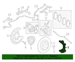 247-423-23-00-64 - Disc Brake Caliper Bracket 2019-2022 Mercedes-Benz ...