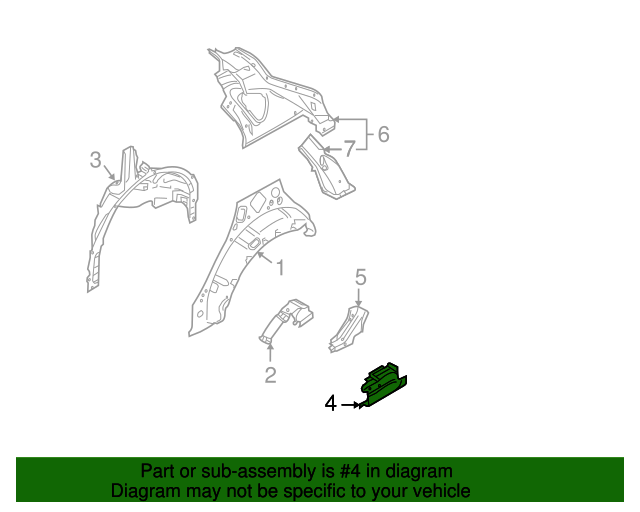 76719-1CA0A - Quarter Panel Extension 2009-2017 Infiniti ...