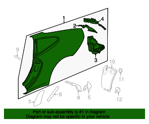 2007-2012 Porsche 911 Side Section Prime Coated 997-503-962-19-GRV ...