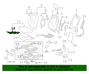 87510-0R190 - Seat Cushion Heater - 2020-2022 Toyota Corolla | OEM ...
