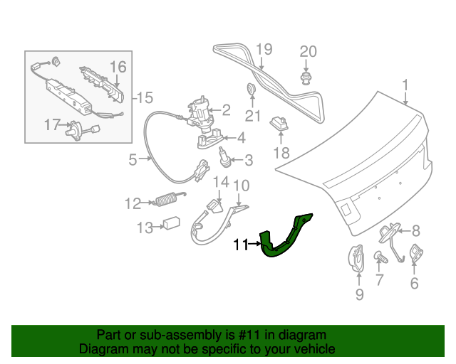 2010-2016 Mercedes-Benz Hinge Cover 212-821-00-00-9051 | MB OEM Parts