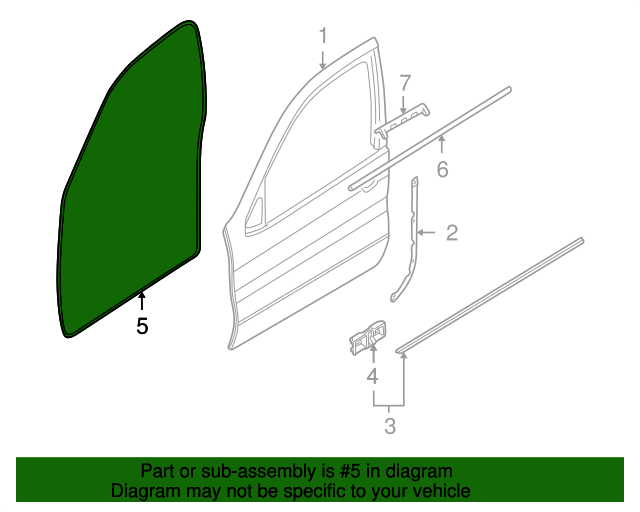 OEM BMW Surround Weather-Strip For 2000-2006 BMW X5 - Part# 51-72-7-025 ...