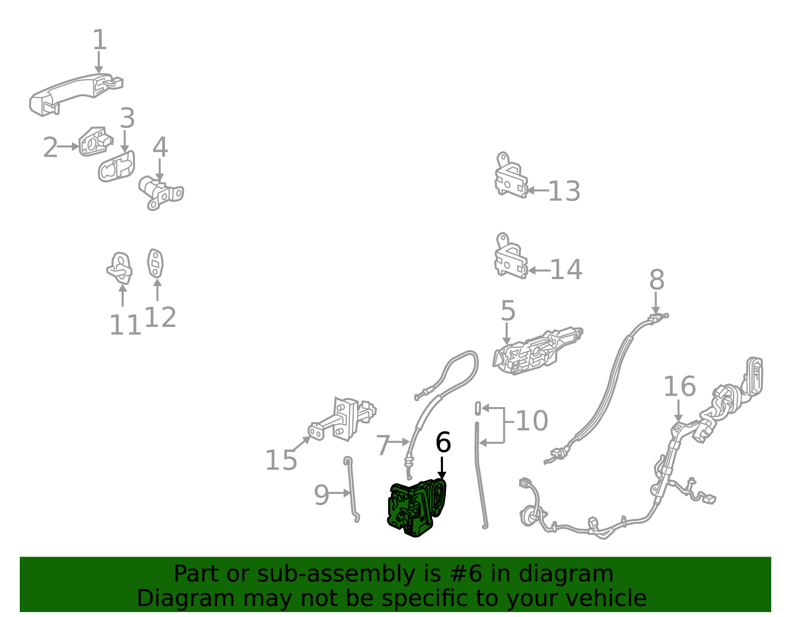 2013-2025 GM Door Lock Actuator Motor 13546496 | GM Parts Center