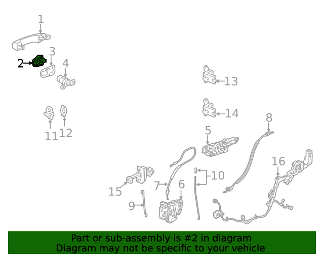 2019-2024 GM Exterior Door Handle Cover 84496227 GM | GMPartsDirect.com