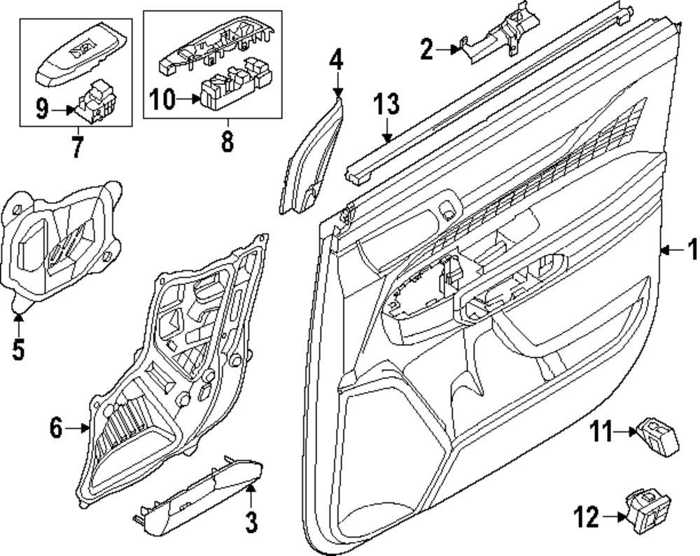 2024 Ford Ranger Window Switch N1WZ-14528-SA | OEM Parts Online
