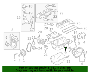 2017-2021 Jaguar Drain Plug AJ813202 | JaguarParts.com