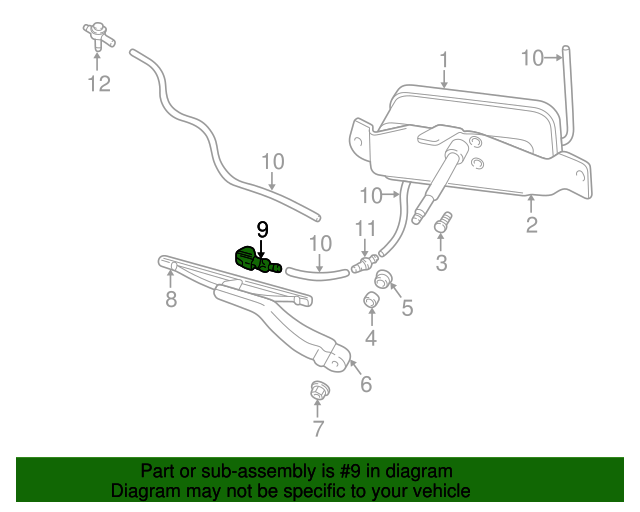 9178733 - Washer Nozzle - 1998-2007 Volvo | Volvo OEM Parts Direct
