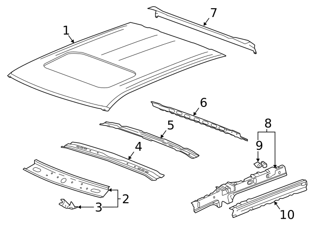 2019-2024 GM Roof Panel 84688142 GM | GMPartsDirect.com