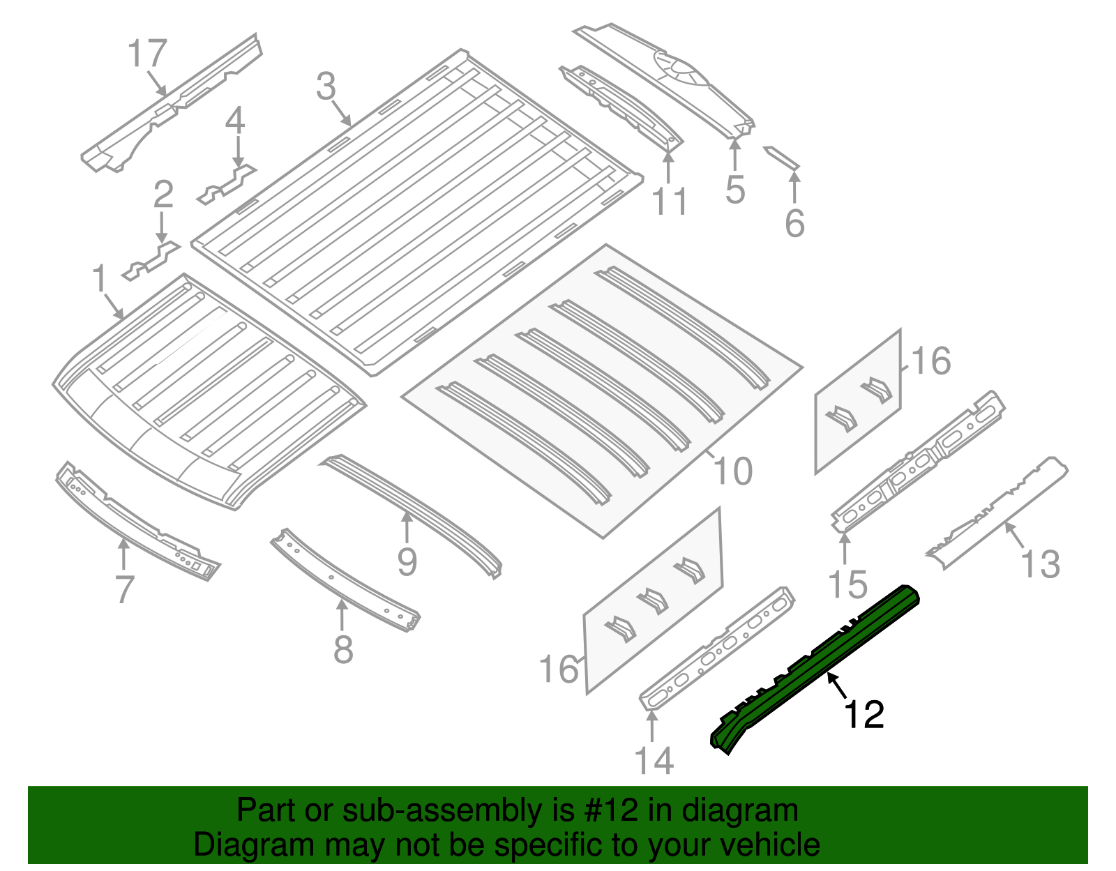 2012-2021 Nissan Outer Rail 76024-1PA0A | OEM Parts Online