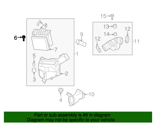 2007-2024 Nissan Air Cleaner Body Bolt 16516-CR40B | OEM Parts Online