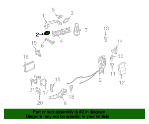 2001-2011 Mercedes-Benz Handle, Outside Pad 203-766-08-05 | MB OEM Parts