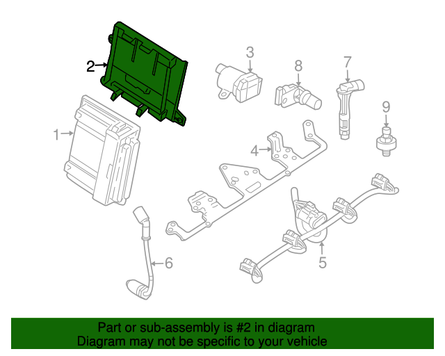 2003-2007 GM Engine Control Module Bracket 15124946 | GMPartsDirect.com