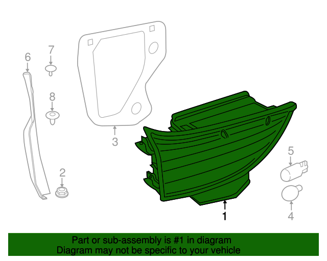 Genuine BMW 63-21-7-306-167 | Backup Lamp Assembly | FREE Shipping on ...