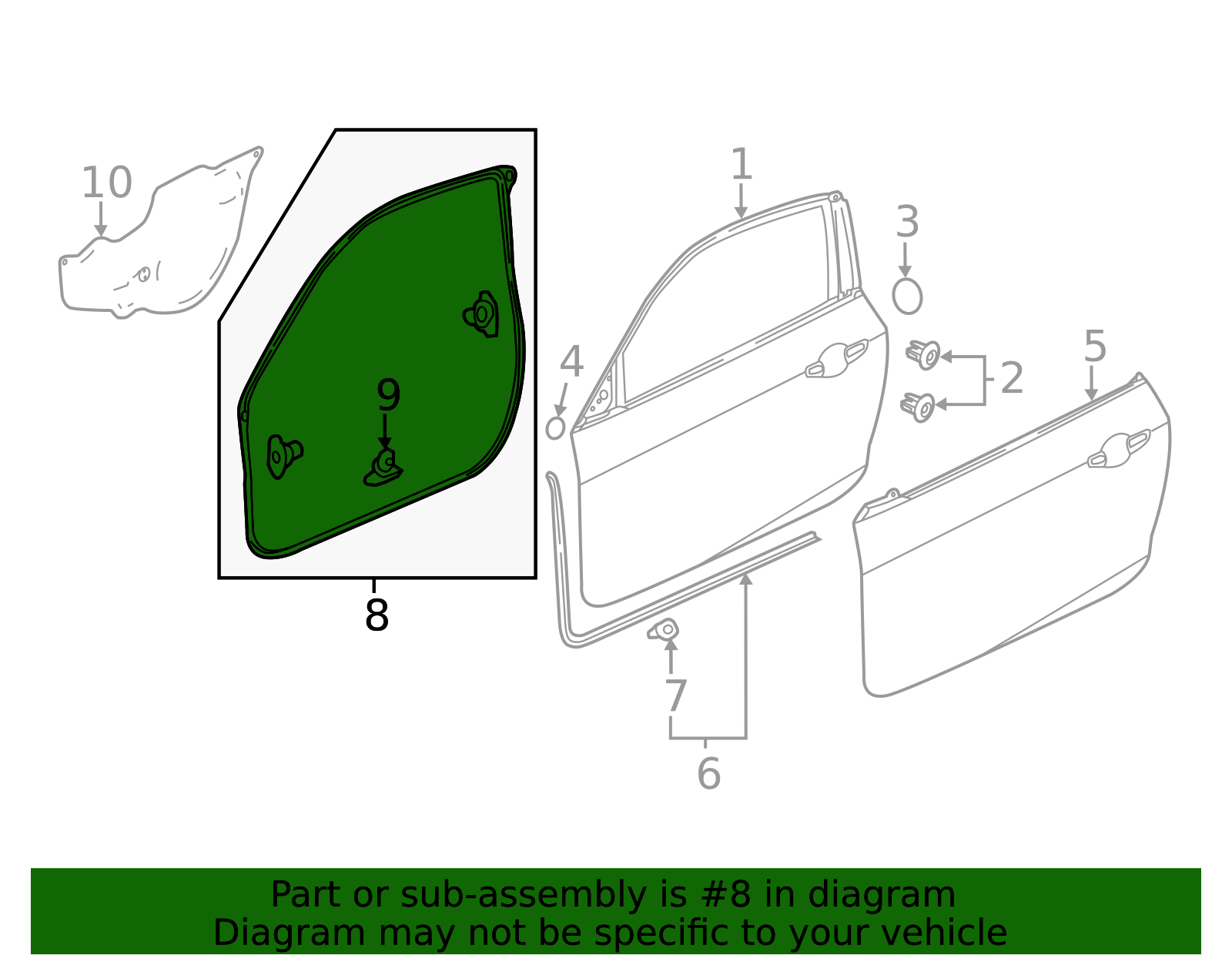 72350-TBG-A01 - 2016-2020 Honda Civic - Weatherstrip L Front Door ...