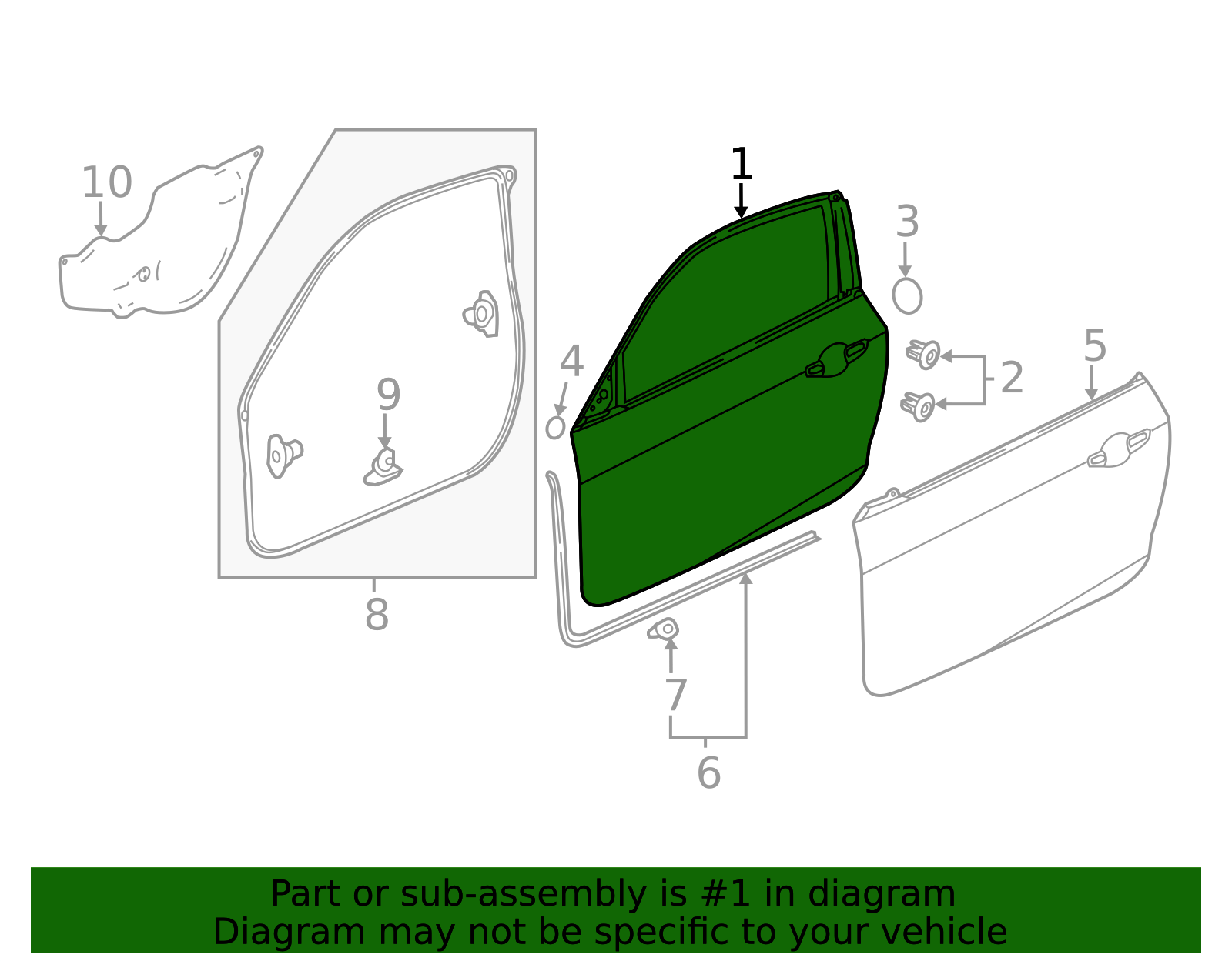 67010-TBG-A10ZZ - Door Shell 2016-2020 Honda Civic | Honda Parts Online