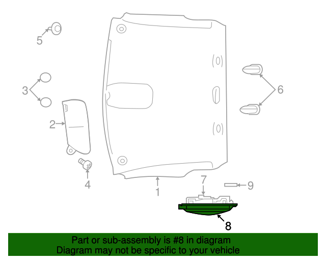 2003-2019 Mopar Lens - Driver's Side (LH) 5093413AA | TascaParts.com