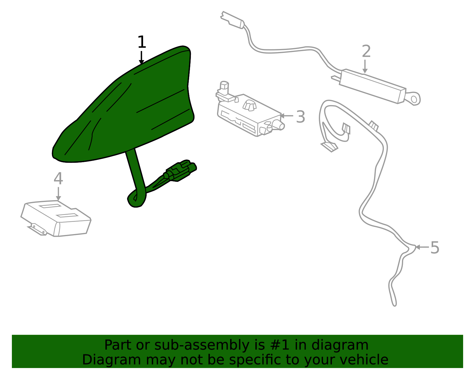 2015-2024 Ford | Antenna Base | JJ7Z-18936-AAPTM | Walls' Ford Parts