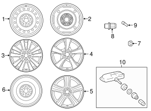 42611-12C10 - Wheel Alloy 16 - 2011-2013 Toyota | OEM Genuine Toyota Parts